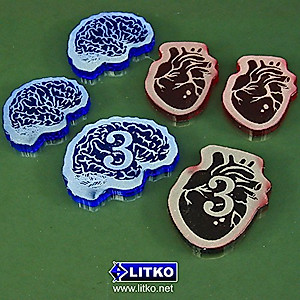 LITKO Cthulhu Token Set | Compatible with Elder Sign | Arkham Horror | Eldritch Horror | Mystery Horror Game (Health Tokens)