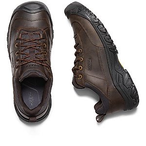 KEEN Men's Targhee 3 Oxford Casual Hiking Shoes, Dark Earth/Mulch, 8.5
