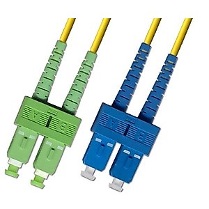 1M - Singlemode Duplex Fiber Optic Cable (9/125) - SC/APC to SC/UPC