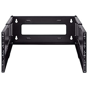 Navepoint 4U Wall Mount Bracket Extendable Network Equipment Rack Threaded Standard 19 Inch