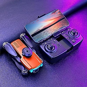 Drone with Camera, Drone With 4K HD Fpv Camera Remote Control Toys Gifts For Boys Girls, Toy Easy to Play, With Altitude Hold Headless Mode One Key Start Speed, 3D Flip (Black)