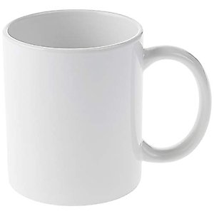 Cricut Beveled Blank , Ceramic-Coated, Dishwasher & Microwave Safe Mug to Decorate, Mug Press & Infusible Ink Compatible,12 Oz Sublimation, Ideal for Crafts and Printing, 2 Count, White