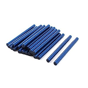 uxcell 20 Pcs 7mm Dia Blue Glitter Electric Glue Gun Hot Melt Glue Stick 100mm