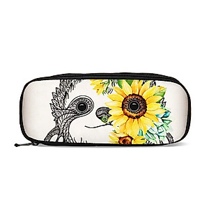 DuJiea Sloth Sunflower Kids Backpack Set 3 Piece Student Back To School Book Bag with Shouder Bag Pencil Case Box for Boys Girls 1-6th Grade