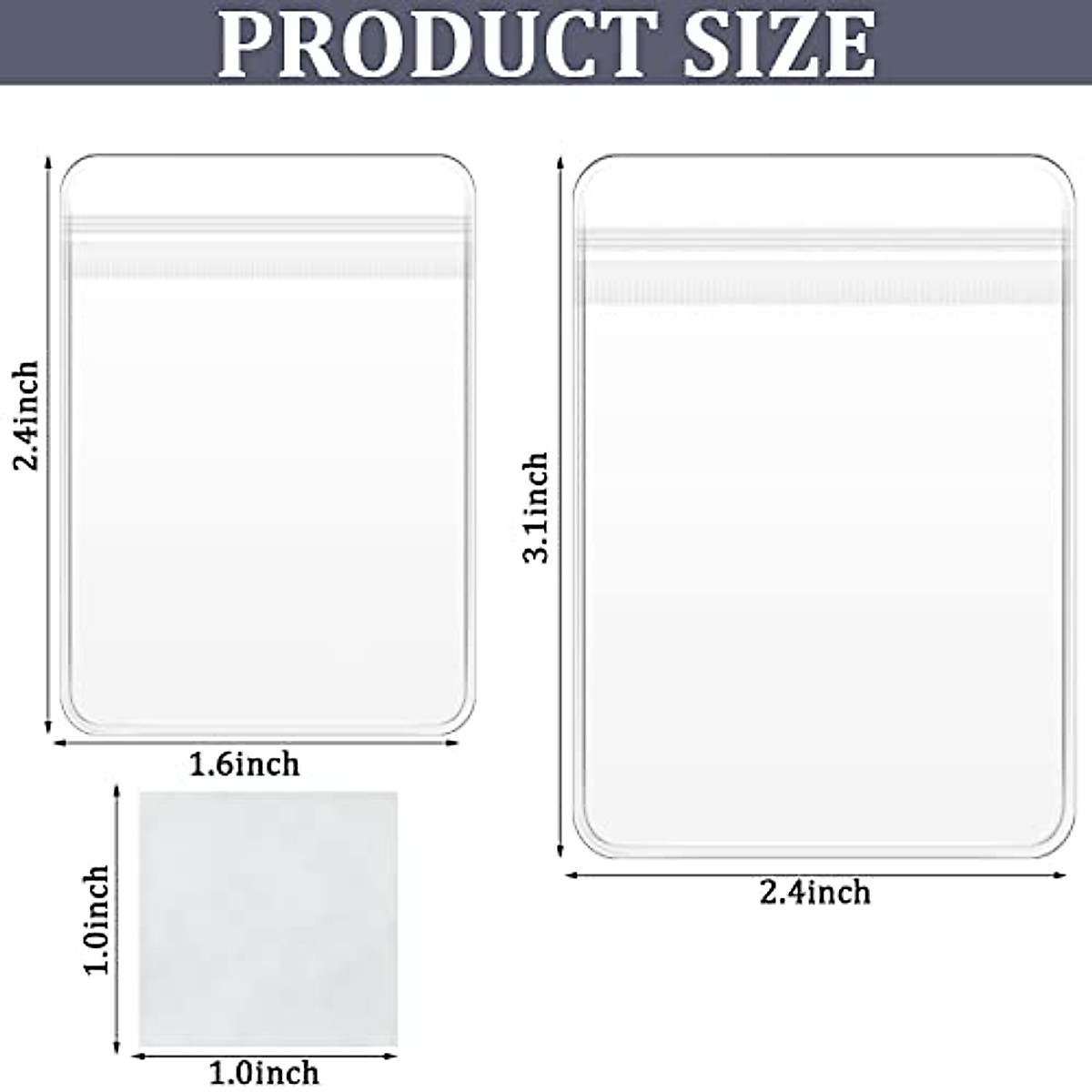 Haiabei 100 Pieces Jewelry Bag Self Seal Plastic Zipper Bag Clear PVC Rings Earrings Packing Storage Pouch Jewelry Transparent Lock Bags for Holding Jewelries Jewelry Anti Oxidation Lock Pouch Set