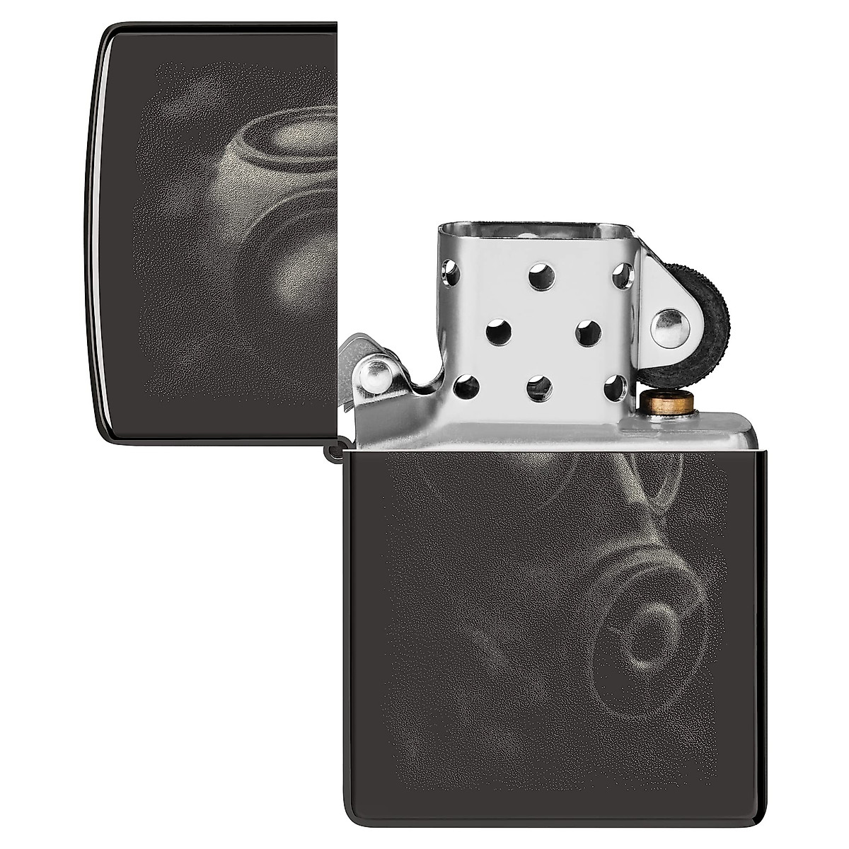 Zippo Gas Mask Design High Polish Black Pocket Lighter