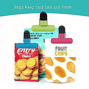 Bag Clips, Food Bag Clips, Kitchen Clips for Refrigerator Food Storage Packages, Snack Bags, Photos - Clip Clips for Home, Office, School and More