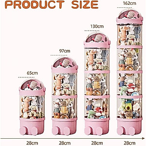 Vertical Toy Storage Tube, Stuffed Animal Storage Tube, Stuffed Animal Organizer, Stuffed Animal Holder, Toy Organizers and Storage, Plushies Storage for Kids Room, Living Room, Bedroom(Green,51.2in)