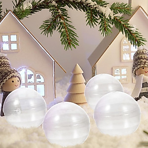 50pcs Gumball Machine Capsules Empty Round Clear Capsules Small Plastic Empty Vending Machine Containers Fillable Ball for Party Favor Ornament 45MM