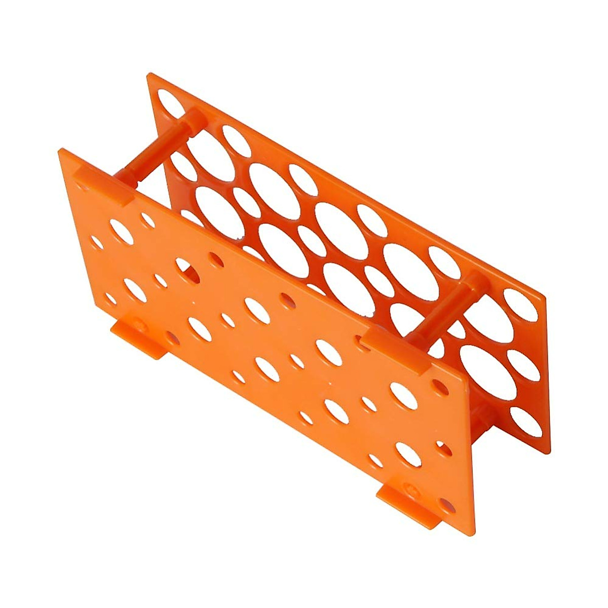 2 Pack 50 Well Centrifuge Tube Rack for 10ml/15ml/50ml Scientific Laboratory Plastic Tube Rack Holder Detachable Lab Test Tube Rack Orange/Blue