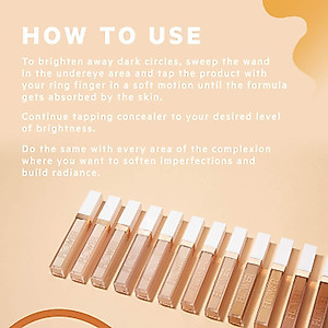 Flower Beauty Light Illusion Full Coverage Concealer- Diffuse Dark Under Eye Circles, Weightless Formula, Crease Proof Makeup (Light)