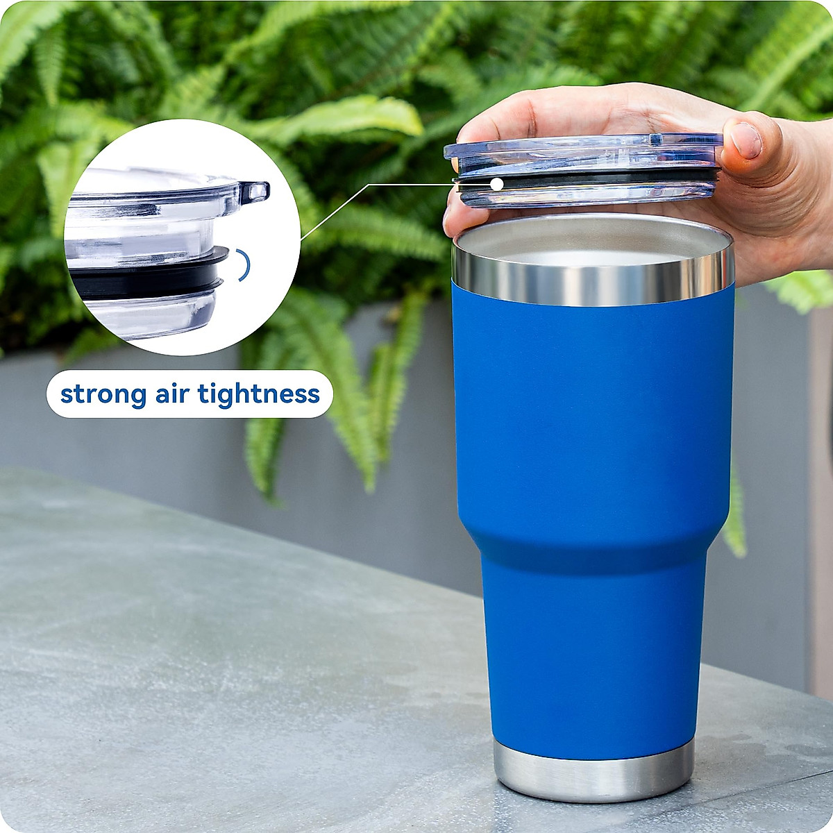 Prurex 30 oz Tumbler Lids for YETI Rambler, Replacement Spill Proof Splash Resistant Lids Covers for 3.7" Cup Mouth, BPA-free