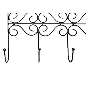 HUJI Sturdy Over The Door 5 Hooks Clothes Hanger for Coats Hats Belts Organization Storage for Office or Home (1 Pack, Over The Door Hanger)