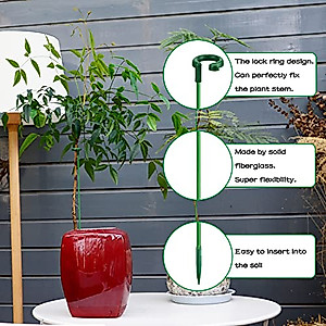 SupKing Plant Stakes,Invisible Plant Support Sticks with Rings for Indoor Outdoor Plants,16Pcs Plant Support Stakes Suitable for Potted Plant Flowers Peony Lily Rose Tomato (17"&11")
