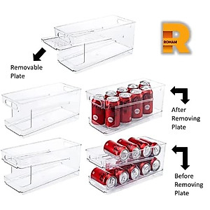 ROHAM Refrigerator Organizer Bins Pop Soda Can Dispenser Beverage Holder (12 Oz, 6 inch Wide)