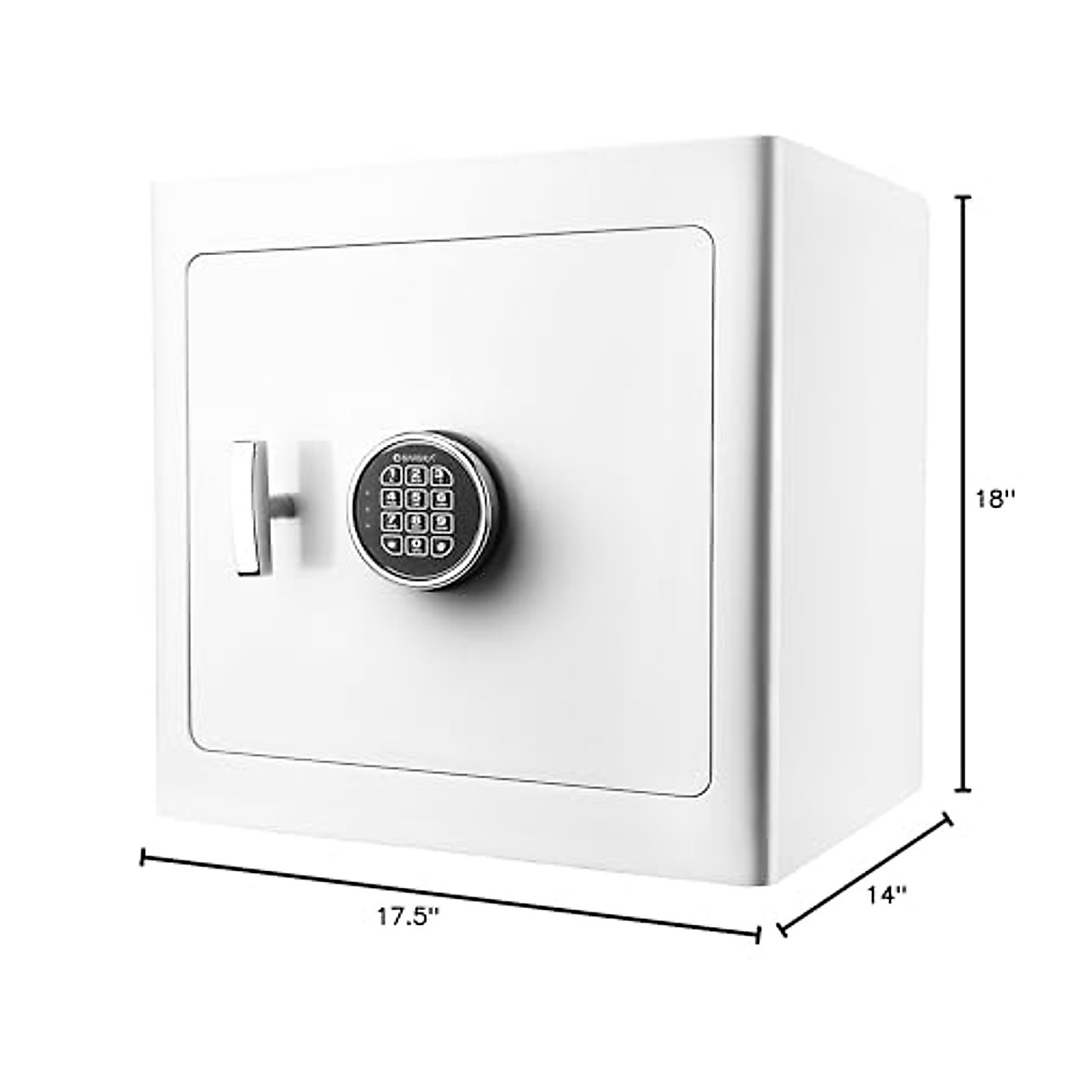 Barska 1.01 Cu. Feet Steel 1,400° Fireproof Jewelry Glass Shelf Drawer Security Safe Cabinet with Organizer, White