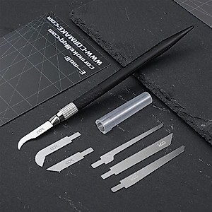 Mini Hand Saw Model Craft Blade Tools Razor Set 2 Handles with 12 Craft Blade Model Tool Hobby for Cutting Model Parts