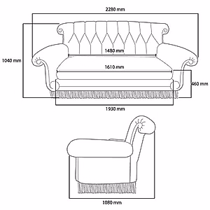 Friends Central Perk Coffee Shop 3-Seater Couch Authentic Replica | Upholstered Orange Sofa For Living Room, Guest Room, Media Room | 90 x 41 x 43 Inches