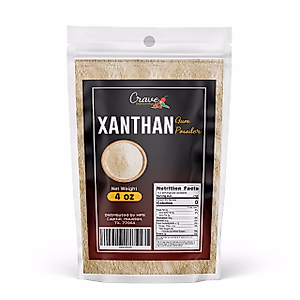 Pure Xanthan Gum 4 oz - Thickener Powder, Keto Friendly - Premium Quality Food Grade Baking - by Crave Seasonings