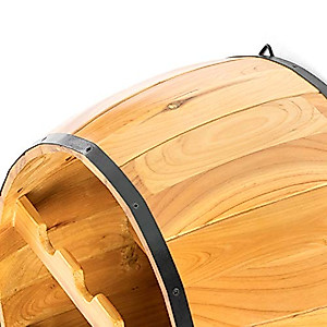 Vintiquewise Wooden Hanging Wine Barrel Wine Rack