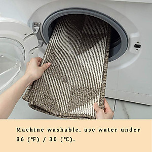 CHICHIC Brown Indoors Doormat 20 x 31.5 Inch Welcome Mat Front Back Indoors Door Mats for Home Entrance EntryWay Entry Rugs Machines Washable Rugs Inside Non Slip Outdoors