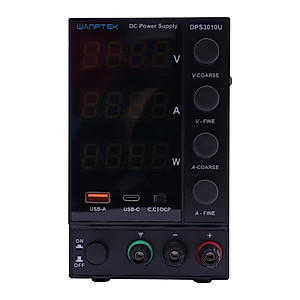 Adjustable Switch DC Adjustable Power Supply 4-Digital LED Display AC110V for Lab, Automobile Battery Charger, DIY Tool, Repair, Research (DPS3010U)