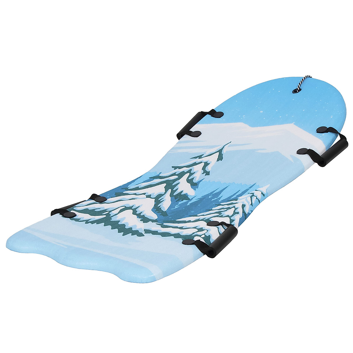 Elevon Premium Foam Snow Sled with Tow Rope and Handles for Kids and Adults, Blue