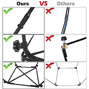 Artigarden Garden Trash Bag Holder - Outdoor Leaf Bag Support Stand Multi-Use Metal Garbage Bag Holder Frame Holds 30-45 Gallons Bag for Camping Leaves Gardening Parties Yard Weeding (Black)