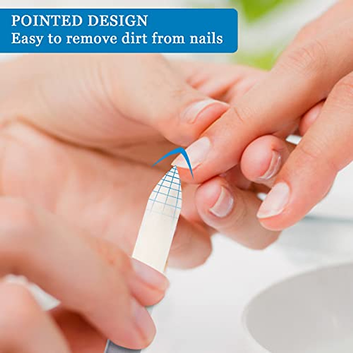 HoPliGhe Crystal Glass Nail File, Double Sided Nail Art Files for Natural Nails and Acrylic Nails Professional Manicue Tools and Supplies for Nail Care, Whashable Lifetime Nail Filer