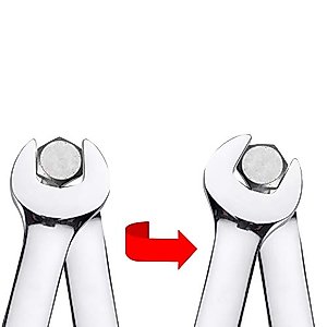 Kendo 10-Pieces Combination Wrench Set – SAE 5/16" up to 1", Chrome Vanadium Steel 12 Point Box and Open Ends Spanner Set for Mechanics – Roll-up Storage Pouch Included