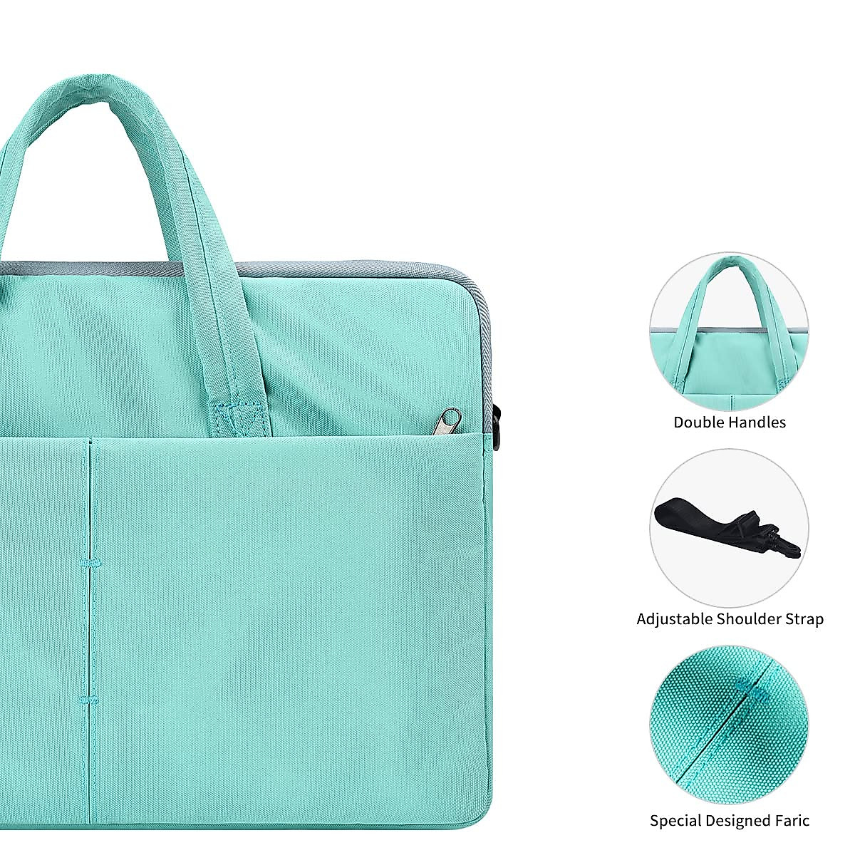 17 17.3 inch Laptop Bag for Women Men Computer Sleeve Case with Shoulder Strap for HP Envy Pavilion/Dell Inspiron/Lenovo Thinkpad/ASUS TUF Vivobook/MSI/Acer with Handle, Green