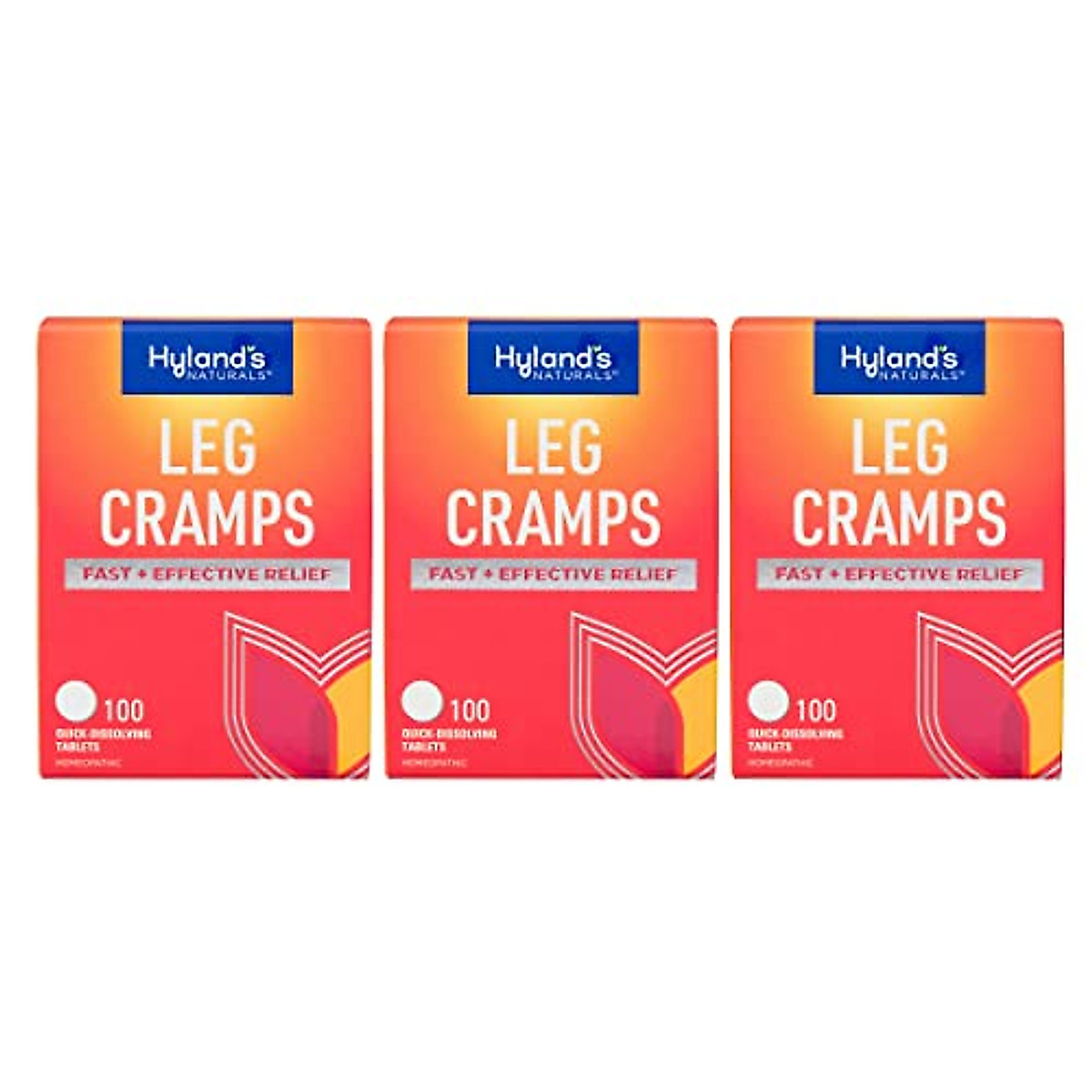 Hyland's Relax Calf and Foot Cramps, 100 Tablets each (Value Pack of 3)