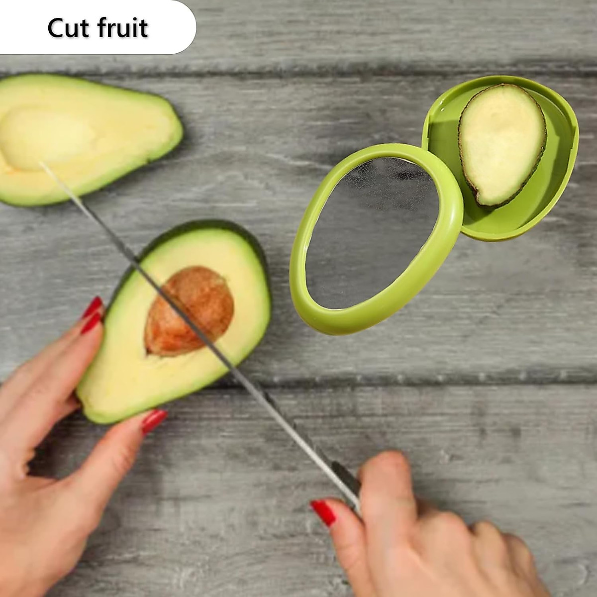 GuangMaii Silicone Fruit Storage Box, 4Pack Reusable Fruit and Vegetable Storage Containers, Fridge Keep Fresh Stretch Storage Pod with Lid for Lemons Garlic Tomato Peper Potatoes (Green, 4Pack)