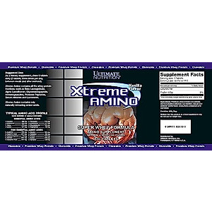 Ultimate Nutrition Xtreme Amino Dietary Supplement, Whey Protein Concentrate, Amino Acid Profile for Muscle Gainer, 330 Flavored Chewable Tablets