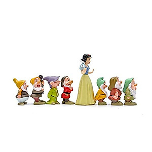 LBYLYH Home Decor Ornament Gift Cute 7 Dwarfs Snowwhite Princess Miniature Figurine Children Gift Resin Craft Fairy Garden Ornament