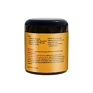 Sunny Isle Jamaican Black Castor Oil Pure Butter, Brown, 2 Fluid Ounce