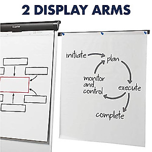 Quartet Easel, Magnetic Whiteboard/Flipchart, 3' x 2', Compass Mobile Presentation, Graphite Frame (ECM32EU)