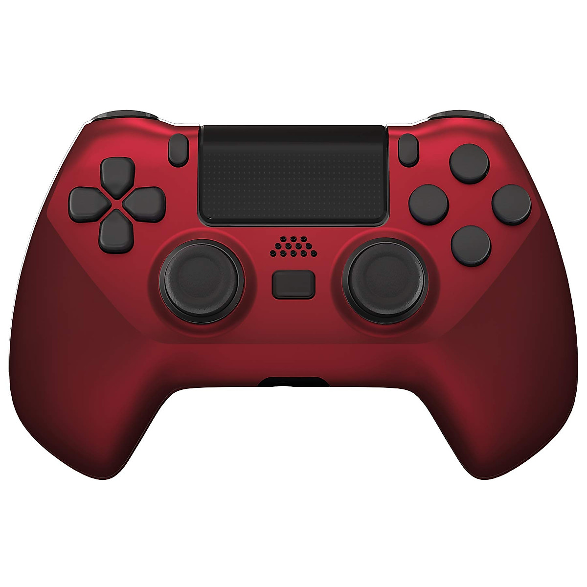 eXtremeRate Scarlet Red Decade Tournament Controller (DTC) Upgrade Kit for PS4 Controller JDM-040/050/055, Upgrade Board & Ergonomic Shell & Back Buttons & Trigger Stops - Controller NOT Included