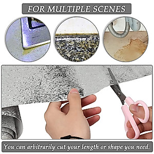 FOCCTS Kitchen Backsplash Wallpaper, Self Adhesive Peel and Stick Wallpaper Aluminum Foil Contact Paper, Oil Proof Waterproof Stove Sticker for Countertop Drawer Liner Shelf Liner 15.7'' x 196''