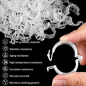 200 Pcs Tomato Clips, Plastic Trellis Clips Plant Support Clips, Plant Clips for Support, Grape Vine, Tomato Vine, Vegetables Plants, Garden Clips to Grow Upright Makes Plants Healthier