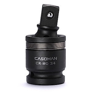 CASOMAN 3/4-Inch Drive Impact Universal Joint, CR-MO, U-Joint Sockets, Flexible, Radius Corner Design