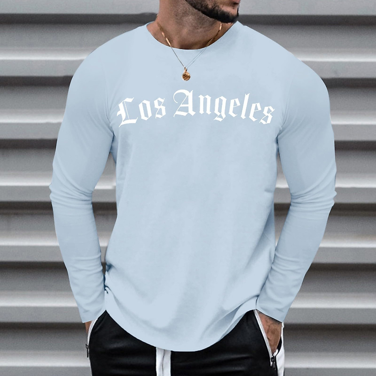 Mens T Shirts Summer Shirts for Men Printed O Neck Long Sleeve Lightweight Loose Fit Thermal Tees Stylish True Comfort Tops Mens Work Shirts