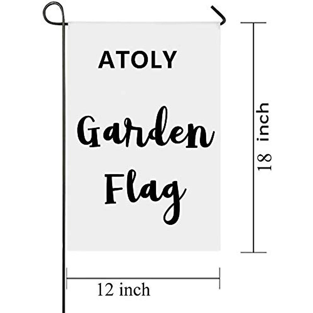 ATOLY Welcome to The Lake Chair Garden Flag Yard Flag Vertical Double Sided Burlap Garden Flag for Farmhouse Yard Outdoor Decor 12 x 18 Inch