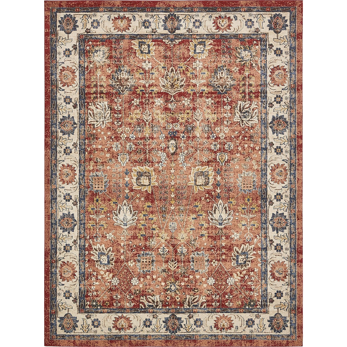 Rugs.com Eden Collection Rug – 9' x 12' Terracotta Medium Rug Perfect for Living Rooms, Large Dining Rooms, Open Floorplans