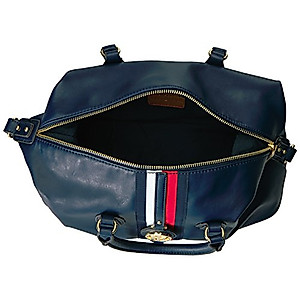 Tommy Hilfiger Jaden Satchel Crossbody Bag, Navy Polyvinyl Chloride