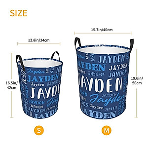 Custom Laundry Hamper with Name Personalized Laundry Baskets Dirty Clothes Hamper Bag Customized Collapsible Storage Organizer for Clothes Toys in the Dorm and Family (Style 01)