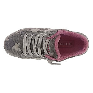 Skechers Kids Girls Street Goldie-Generation Cozy Sneaker, Grey/Pink, 2 Little Kid