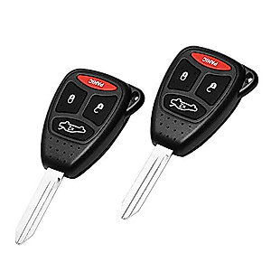 Key Fob Keyless Entry Remote Fit for Chrysler 300 2005-2007, Aspen 2007-2009, Dodge Charger 2006-2007, Durango 2007-2009, Jeep Commander 2006-2007, Grand Cherokee 2005-2007 (KOBDT04A, OHT692427AA)