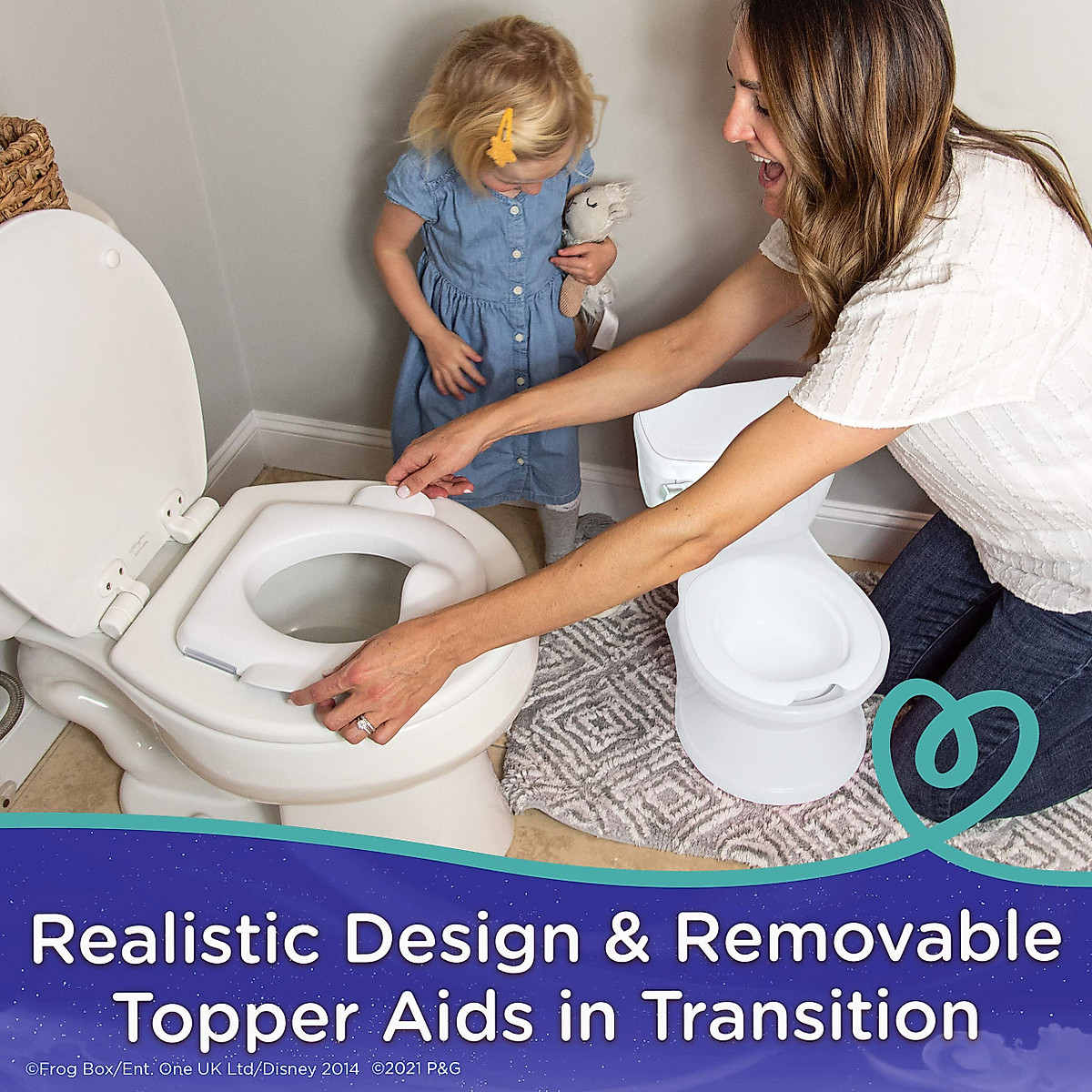 Potty Training Seat Starter Kit—My Size Potty Lights & Songs Transitions and Pampers Easy Ups 2T-3T Potty Training Underwear for Boys and Girls, Size 4, 140 Count (Packaging May Vary)