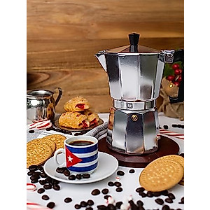 Bene Casa Classics BC-17720 3-Cup Aluminum Espresso Maker, silver